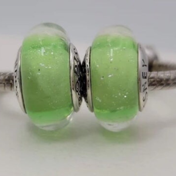 Pandora | Jewelry | Pandora Pair Of Disney Tinker Bell Signature Murano ...